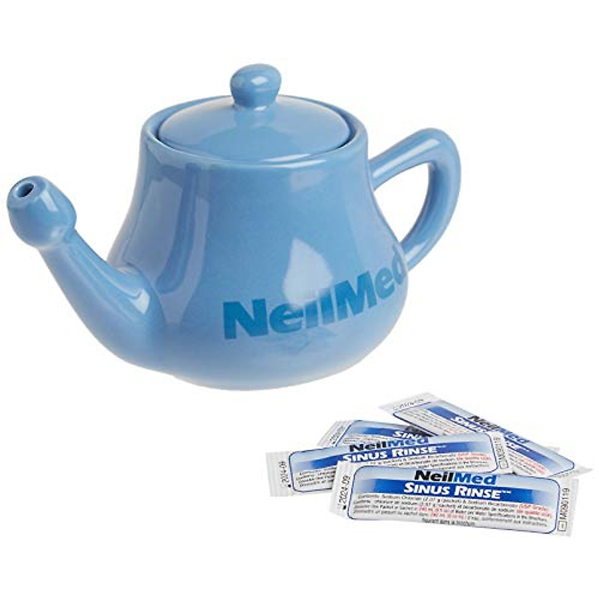 NeilMed Nasaflo Porcelain Neti Pot, 50 Count (packaging may vary)