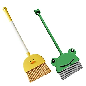Yardenfun 2pcs Children's Broom Small Broom Kids Cleaning Broom Durable Cleaning Broom Cleaning Broom for Kids Household Cleaning Supply Small Cleaning Broom Cleaning Supplies Toy Student