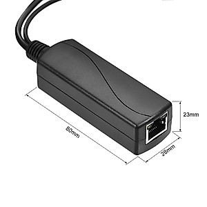 uxcell PoE Splitter Power over Ethernet Adapter 48V to 12V 2.2A for Surveillance Camera with 145mm Wire 2Pcs