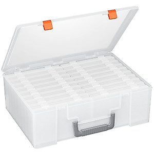 Barhon Photo Storage Box 4x6 Pictures, 18 Inner Seed Storage Organizer Extra Large, Photo Organizers Keeper Photo Cases Picture Storage (White)