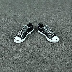 HiPlay 1/6 Scale Figure Shoes, Sneakers, Boots, Leather Shoes for 12 inch Male Action Figure Phicen/TBLeague ACC009(Black)