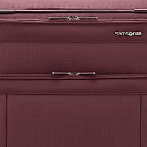 Samsonite Lineate DLX Softside Expandable Luggage with Spinner Wheels, Merlot, Medium Checked