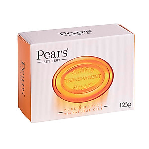 Pears Transparent Amber Soap 125 g (Pack of 12) by EH Booth & Co Ltd