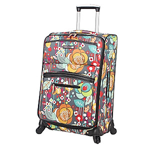 Lily Bloom Luggage 3 Piece Softside Spinner Suitcase Set Collection (Bliss)