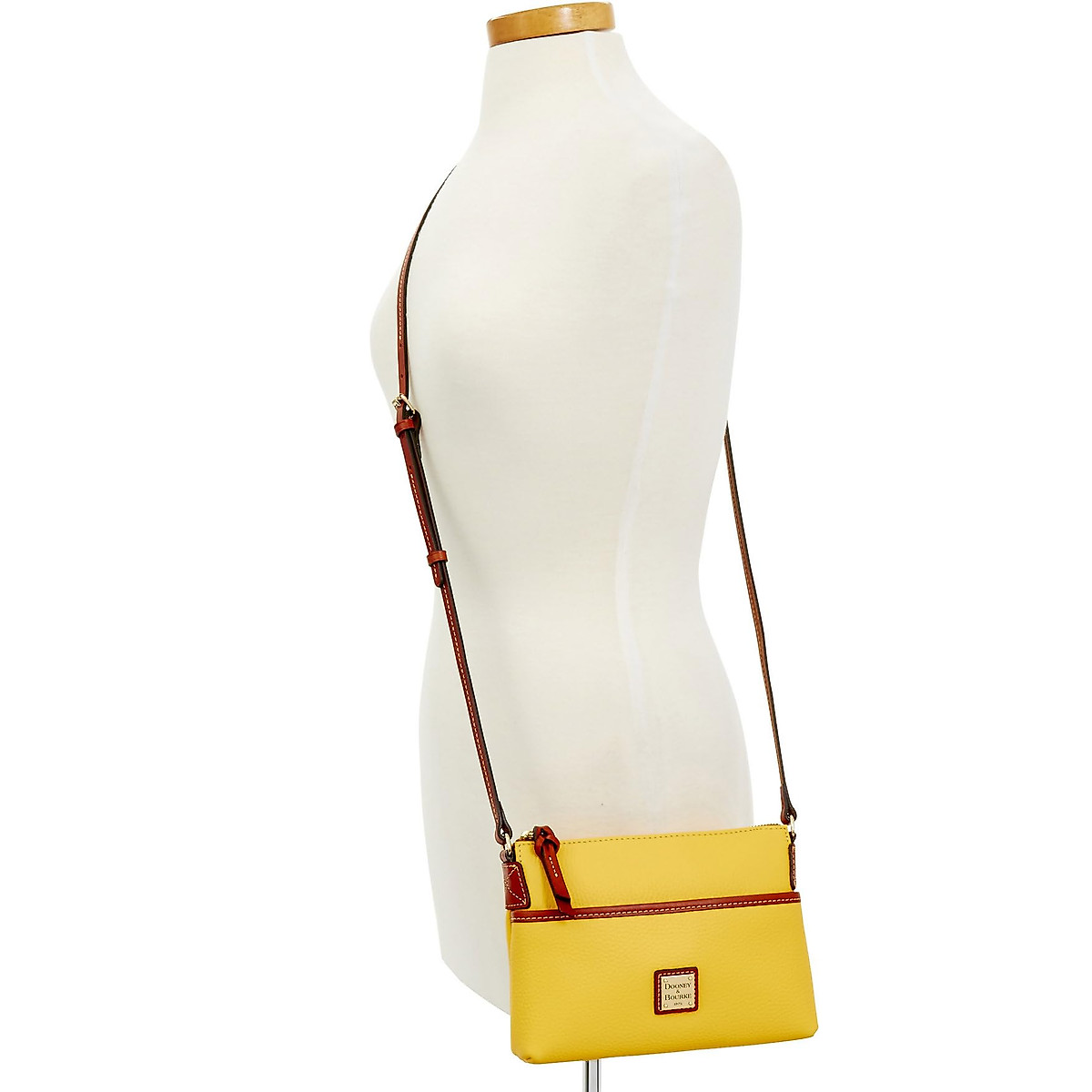 Dooney & Bourke Handbag, Pebble Grain Ginger Crossbody - White