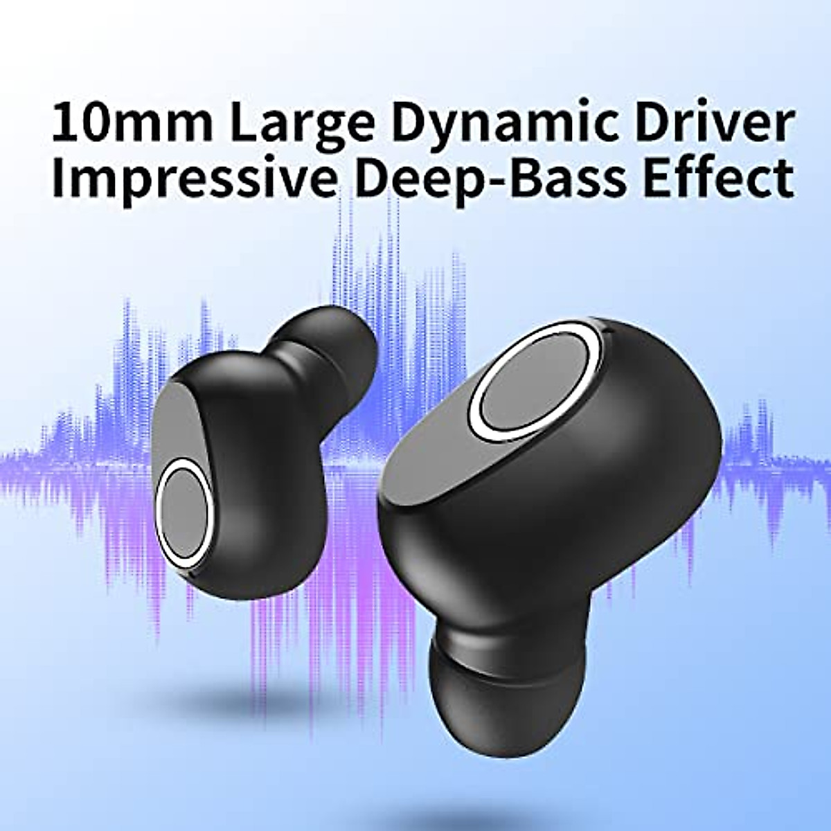 Hiteblaz Wireless Earbuds Bluetooth Headphones, Waterproof Deep Bass Stereo in Ear Earphones, Touch Control with Microphone Headset with Extra Bass for Sport, Running L22