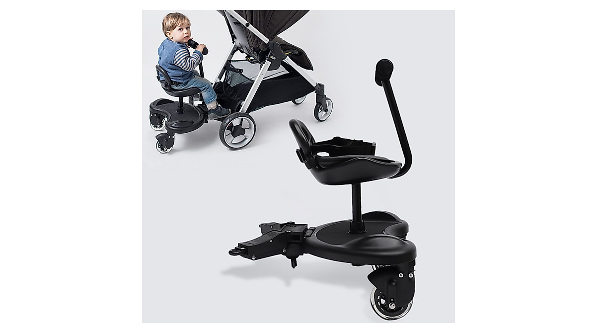 2-in-1 Universal Stroller Board for Kids | Removable Seat & Pedal
