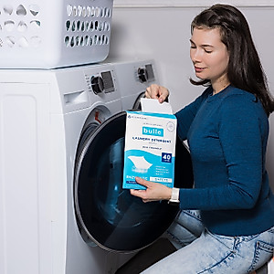 bulle - Laundry Detergent Sheets - Clothes Cleaning Solution, Removes Stain, Dirt & Odor, No Irritating Ingredients, Washing Strips, Fresh Linen Scent, Mothers Household Companion, 40 count, Unscented
