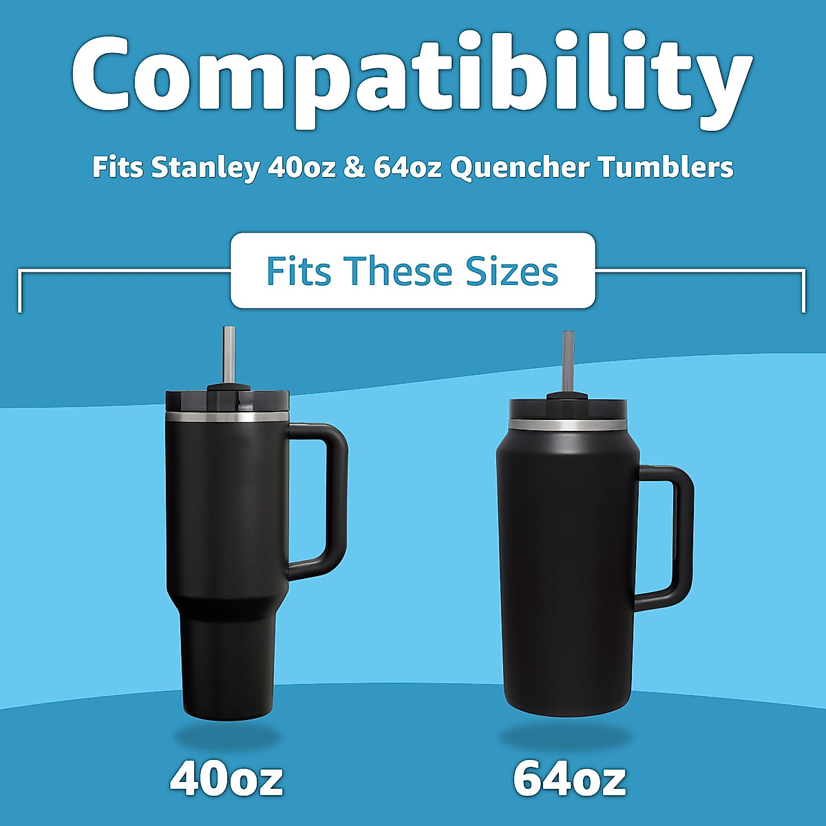 Jmoe USA Tumbler Adapter for Stanley to Cirkul | Use Your Flavor Cartridges with Your Tumbler | BPA Free Plastic, Food Grade Silicone | Fits 40oz & 64 oz Stanley Quencher H2.0 FlowState Tumblers