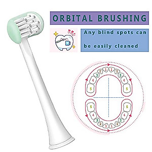 FOREVIVE 2 Pieces 3 Sided Autism Toothbrush Three Bristles for Special Needs Kids Soft Bristles Soft and Gentle Clean Each Tooth to Completely Cover The Toothbrush