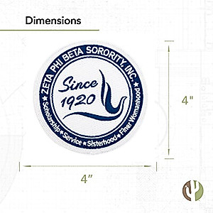 Desert Cactus Zeta Phi Beta Sorority Patch Embroidered Appliqué Sew or Iron On Greek Blazer Jacket Bag (Patch 7)