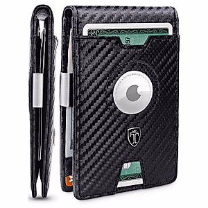 TRAVANDO AirTag* Wallet Mens Wallet with Money Clip Air Tag Wallet Card Holder RFID Blocking Bifold Gifts for Men