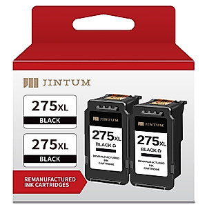 JINTUM Remanufactured PG-275XL Ink Cartridge Replacement for Canon 275 Ink Cartridges for Canon PIXMA TS3522 TR4720 TS3520 Printer (2 Black)