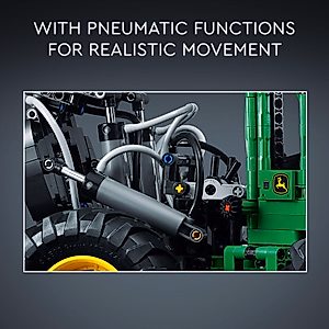 LEGO Technic John Deere 948L-II Skidder 42157 Advanced Tractor Toy Building Kit for Kids Ages 11 and Up, Gift for Kids Who Love Engineering and Heavy-Duty Farm Vehicles