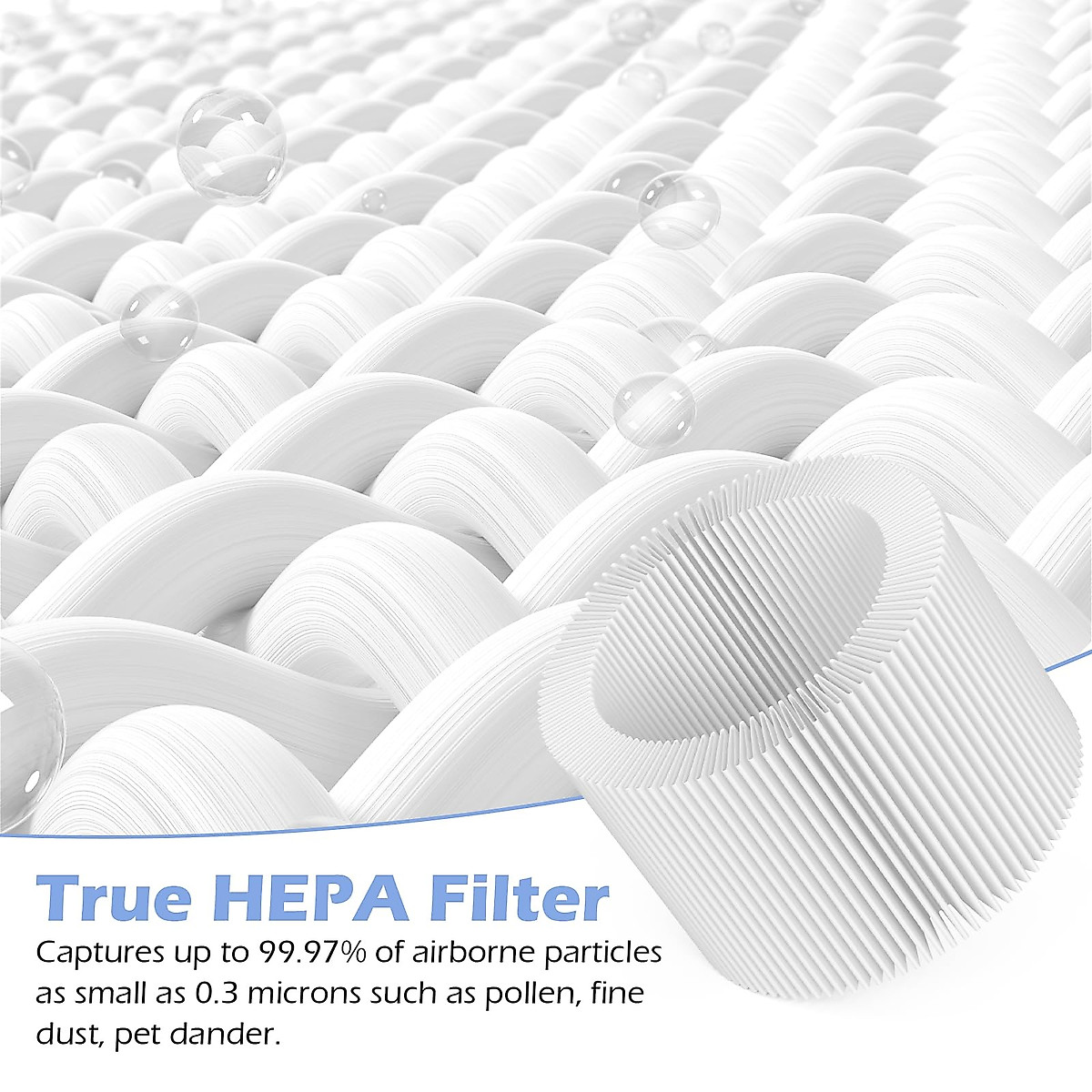 GoKBNY 2-Pack KJ7 True HEPA Replacement Filter Compatible with Loytio KJ7 Purifier, with Aromatherapy Tablets