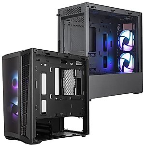 Cooler Master MasterBox MB320L ARGB Micro-ATX with Dual ARGB Fans, DarkMirror Front Panel, Mesh Front Intake Vents, Tempered Glass Side Panel & ARGB Lighting System