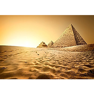 LFEEY 5x3ft Egyptian Pyramids Backdrop Egypt Ancient Architecture Ruins Photography Background Sky Clouds Photo Studio Props Adult Boy Girl Artistic Portrait Nature Scenic Vinyl Wallpaper