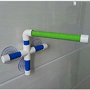 Hypeety Portable Suction Cup Bird Window and Shower Perch Toy for Bird Parrot Macaw Cockatoo African Greys Budgies Parakeet Bath Perch Toy