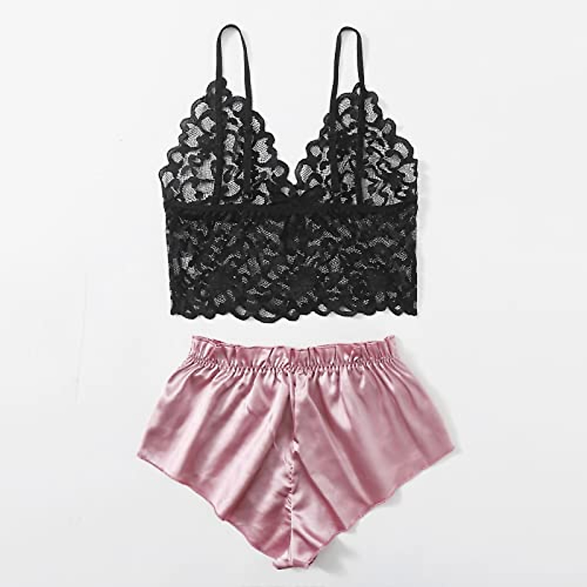 My Orders Placed Women's Lingerie, Sleep & Lounge Sexy Lace Lingerie Set Exotic Boudoir Underwear Sets Cute Fashion Lounge Sleepwear for Sex Naughty Underwire Bra and Panty Set Chemise