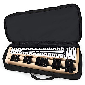 Giantex 27 Note Glockenspiel Xylophone, Percussion Instrument with Wood Base and 27 Metal Keys, Alto Full Size Glockenspiel Xylophone for Adults and Kids- Includes 2 Mallets and Carrying Bag