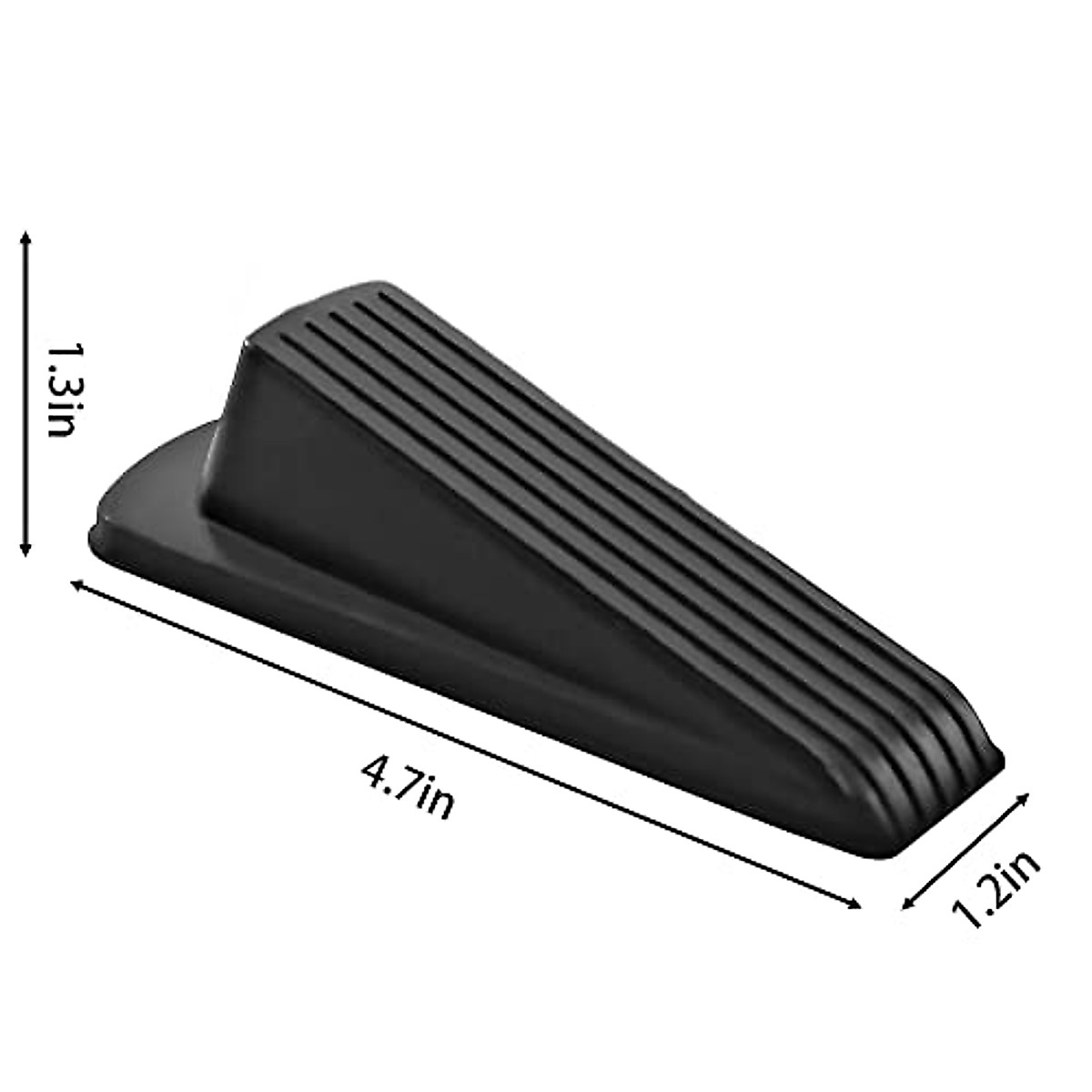 Heavy Duty Door Stoppers for Bottom of Door on Floor,Home Rubber Door Stop on Carpet/Concrete/Tile/Linoleum/Wood Floor--Suits Any Door, Any Floor(5 Pack,Black)