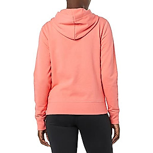 Amazon Essentials Women's French Terry Fleece Full-Zip Hoodie (Available in Plus Size), Coral Pink, Medium