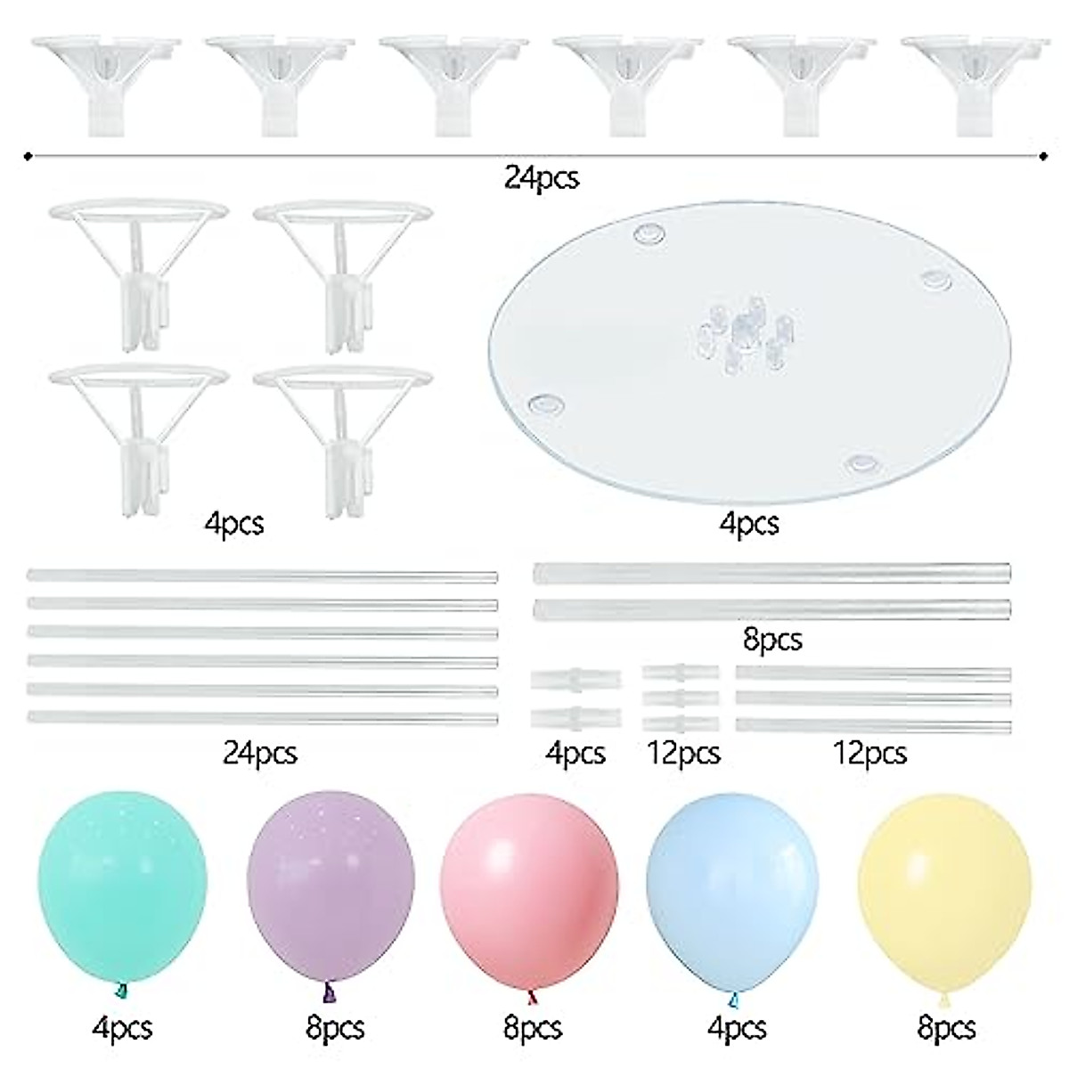 Balloon Stand Kit For Table Centerpieces Pastel Balloons Holder Baby Shower Birthday Party Decorations