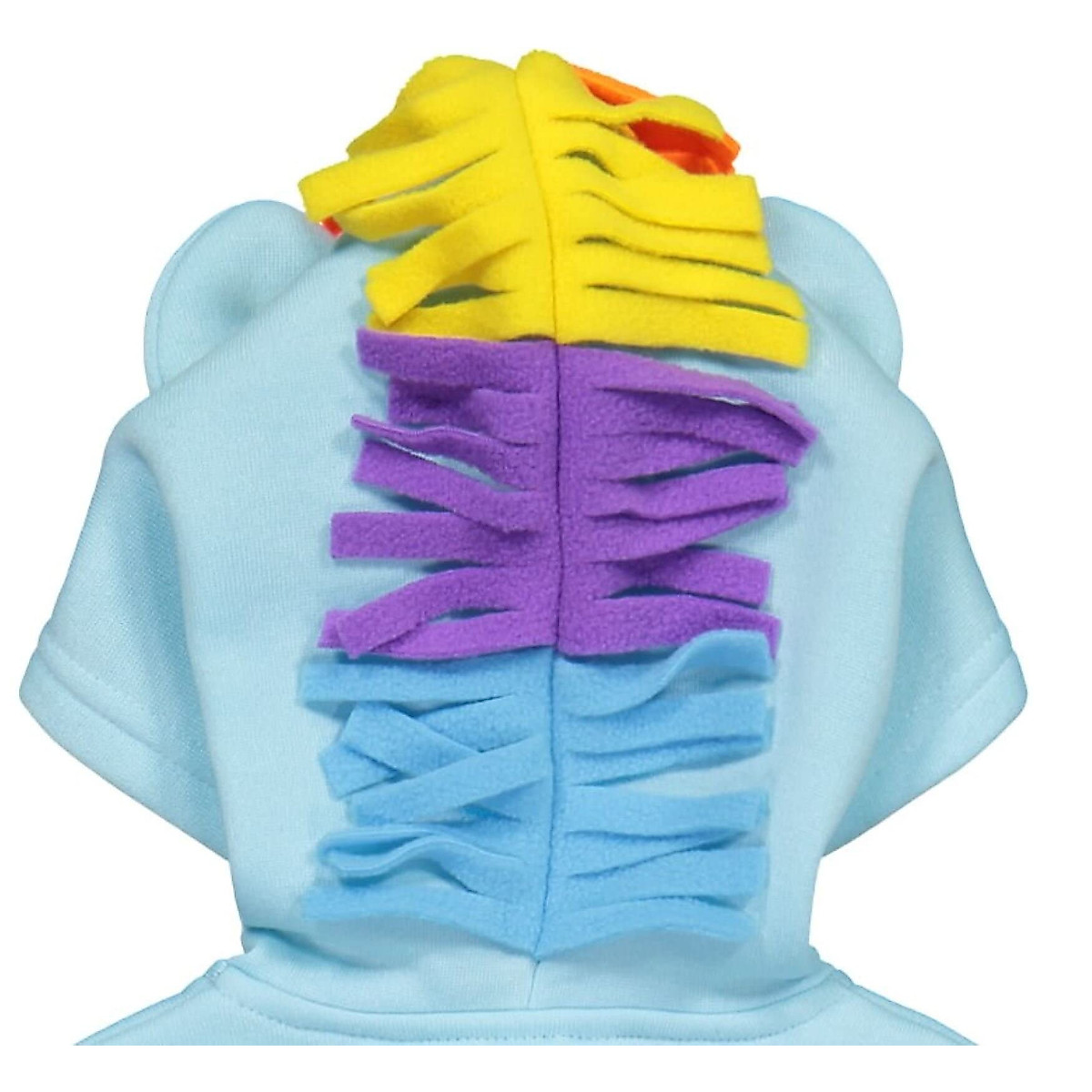 My Little Pony Rainbow Dash Toddler Girls Fleece Zip-Up Hooded Costume Coverall Blue 3T