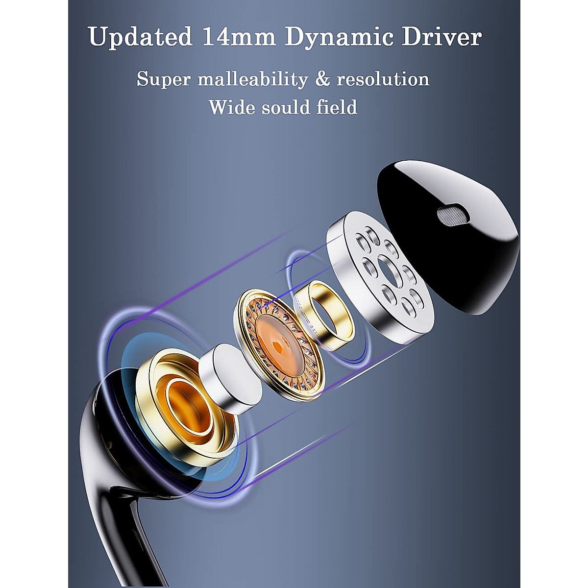 DUKABEL USB Wired Earbuds, USB Headphone with Mic for PC/ PS4/ PS5, 6FT in-Ear Stereo Earphones Headsets with Volume Control for Office Live Broadcast Gaming