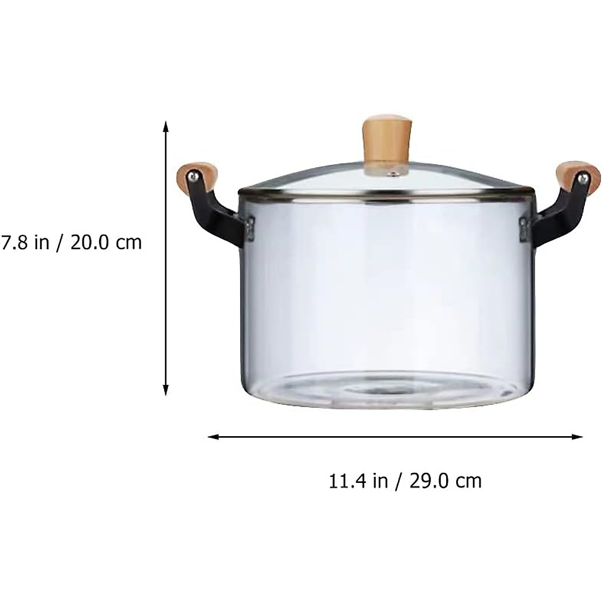 Cooking Pot Cooking Pot Pot Glass Pot Noodle Pot Transparent Glass Pot Heat-resistant Soup Pot Porridge Pan Home Cooking Pot 2.5L Cooking Pot Cooking Pot Glass Pot Pot Glass Saucepan