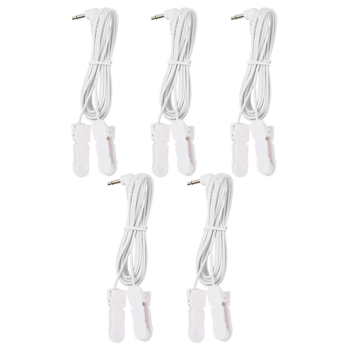 Sonew 5pcs / bag 3.5mm TENS Wire CableEar Clip Electrode Lead Wires Cable for TENS Unit Physiotherapy Machine