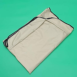 YARDWE Patio Waterproof Swing Seat Cushion Sunshade Cover Replacement Polyester Canopy Protector for Outdoor, Two-seat 55Ã—47 Inch (Beige)