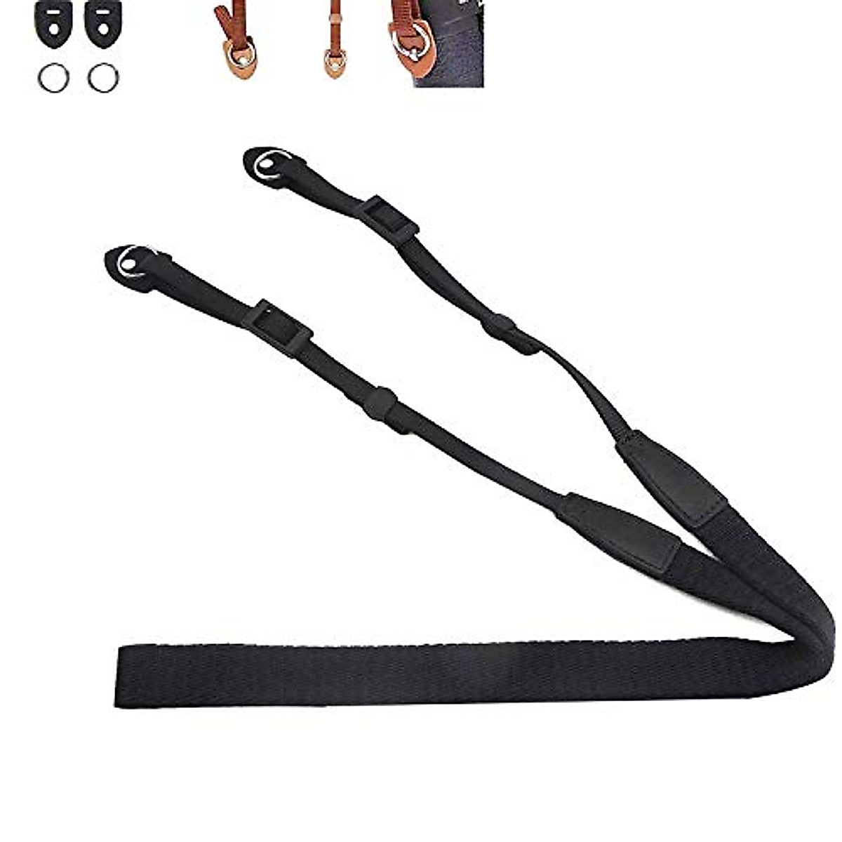 CHMETE Camera Neck Strap/Thin Camera Strap or Binoculars Strap Black
