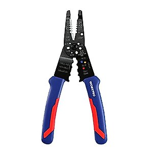 WORKPRO 8-Inch Wire Stripper, Multi-Tool Wire Cutter for Stripping, Cutting and Crimping, W091033AE