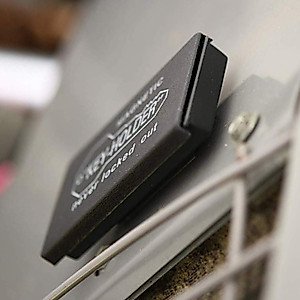 Katzco Magnetic Key Holder - 3 Pack - 1.25 x 2.75 Inches - Rugged Black Plastic Cases with Strong Magnets - for Safe Compartments, Extra Car Keys, House, and More