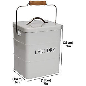 Morezi Laundry Detergent Container Powder Soap Containers with Lid and Scoop Included, Perfect Sturdy Canister Tins for Kitchen Countertop, Shelf, Great Gift - White