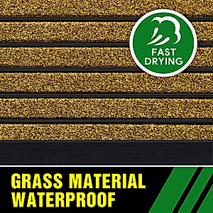 Amagabeli Outdoor Door Mats 36" x 24" Welcome Mats for Front Door Entrance Extra Outside Entryway Heavy Duty Doormat Rug Dirt Debris Mud Trapper Low Profile Washable Carpet BG040