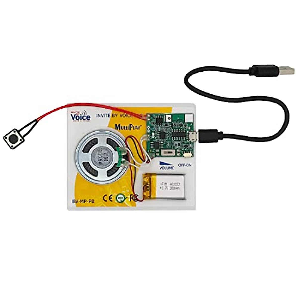 EZSound Multiplay Push Button Recordable Sound Chip | Plays Multiple ...