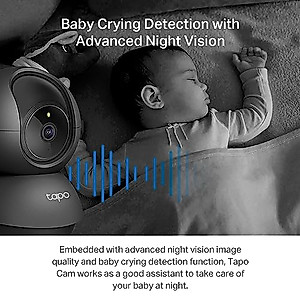 Tapo TP-Link 2K Pan/Tilt Indoor Security Camera for Baby Monitor, Pet Camera | Motion Detection & Tracking | 2-Way Audio | Cloud & SD Card Storage | Works w/Alexa & Google Home | Black C211