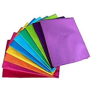 LENAILIN 50PCS 8" x 8" 10 Solid Colors Quilting Fabric 100% Cotton Bundle Squares for Quilting Sewing Precut Squares Sewing Quilting Patchwork Scraps for DIY Crafting