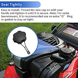 shiosheng 2pcs Fuel Tank Cap Gas Cap 594061 Fit for Lawn Mower for B& S w/Tether 675Exi, 725Exi Series