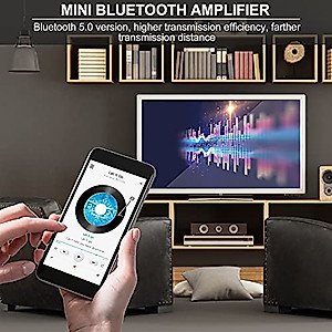 MakerHawk Mini Amplifier Board Bluetooth Amplifier 2.0 2X50W 5V-24V Audio Power Amplifier Module for Store Home Theater Speakers