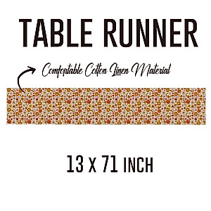 zcyxuuw Lovely Modern Style Tablecloth Retro Sunflower Table Runner, Kitchen Dining Table Decor, Hippie Flowers Table Runners for Indoor Outdoor Home Farmhouse Birthday Party Decoration 13 x 71 Inch