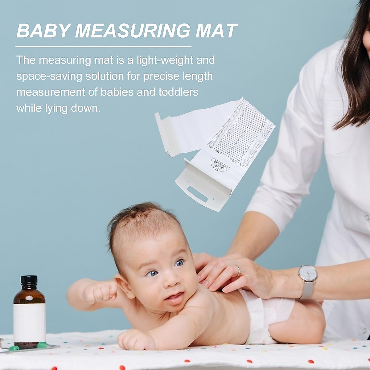 Hemobllo Infant Height Measure Tool - Safe Baby Height Ruler with Non-Slip Measuring Mat for Kids' Growth | Accurate Growth Chart for Home Use
