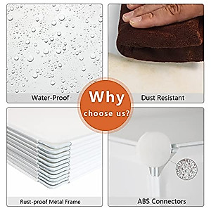 GIMTRR 8-Cube Closet Organizer, White, Portable Storage System, 30 x 30 x 30cm