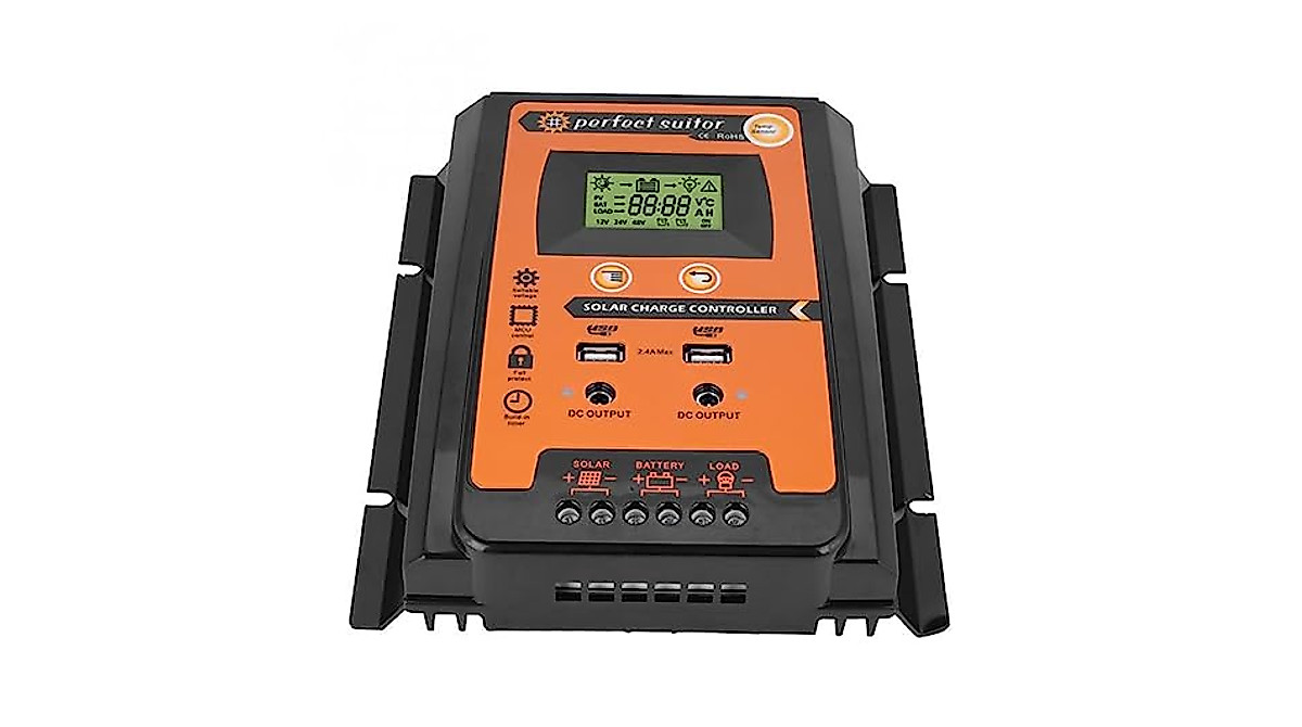 GANAZONO 70A Solar Charge Controller for Lithium Batteries & USB Power