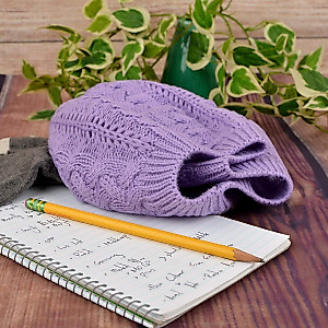 Nollia Soft Knit Solid Color Beanie, Chic, and Lightweight Crochet Knitted Style Beanie Hat for Women, One Size Slouchy Hat Lavender