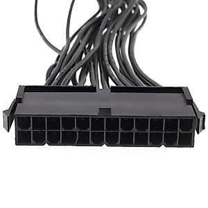 E-outstanding ATX 24 Pin Extension Cable Lead 24 Pin Male to 24 Pin Female ATX Power Supply PSU Extension Cable Extender for Motherboard 32cm/12.6Inch