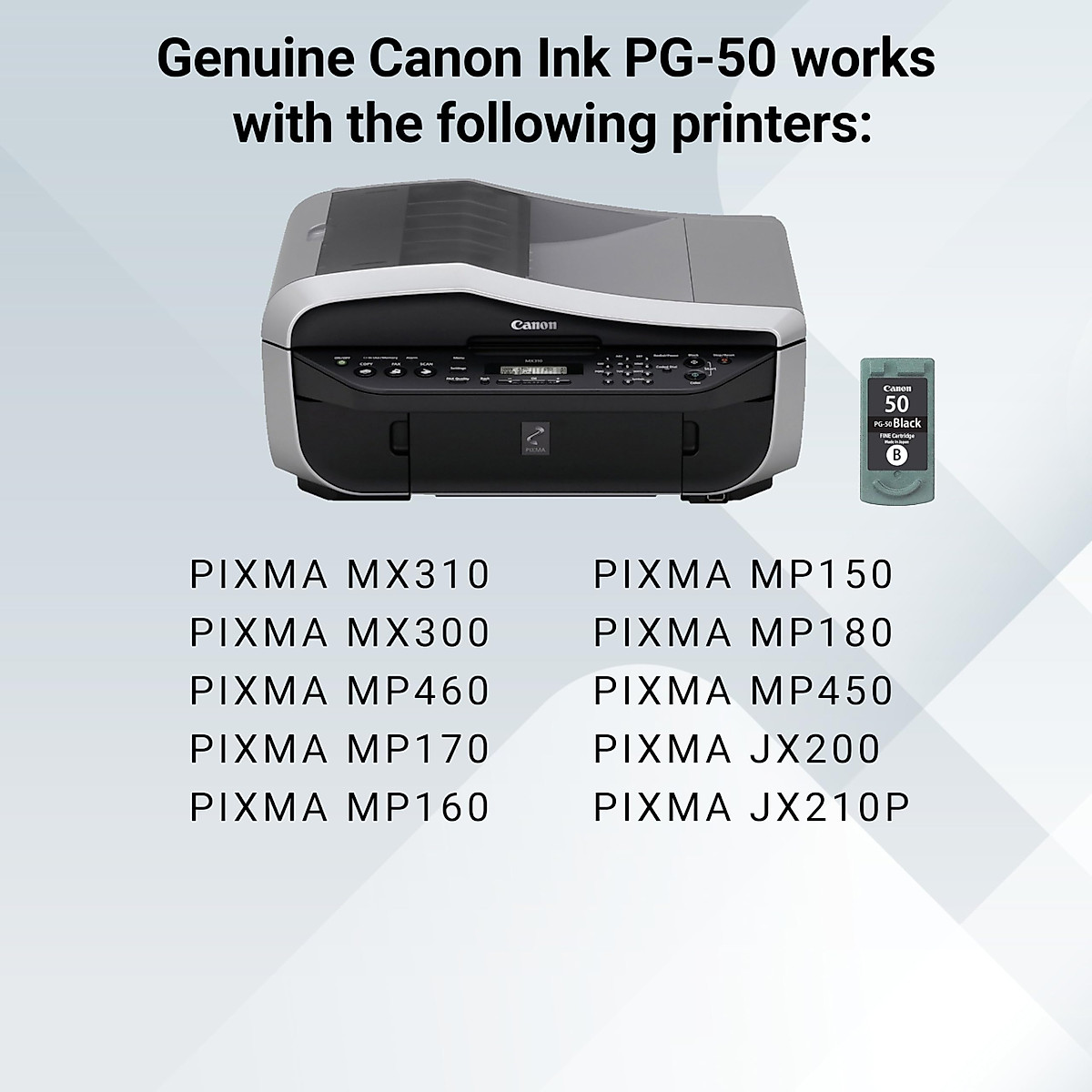Canon PG-50 ChromaLife 100 High-Capacity Black Ink Cartridge (0616B002AA)