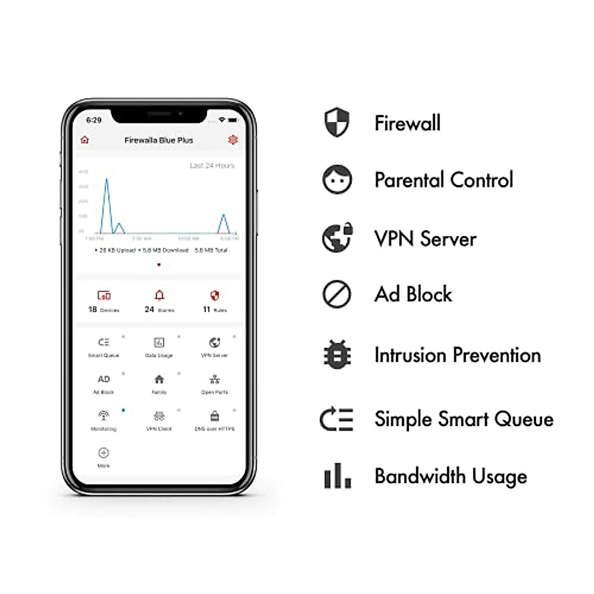 Firewalla: Cyber Security Firewall for Home & Business, Protect Network from Malware and Hacking | Smart Parental Control | Block Ads | VPN Server and Client | No Monthly Fee (Blue)